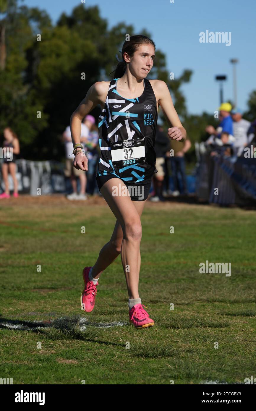 Addison Knoblauch places fifth in the girls race in 17:43.0 during the ...