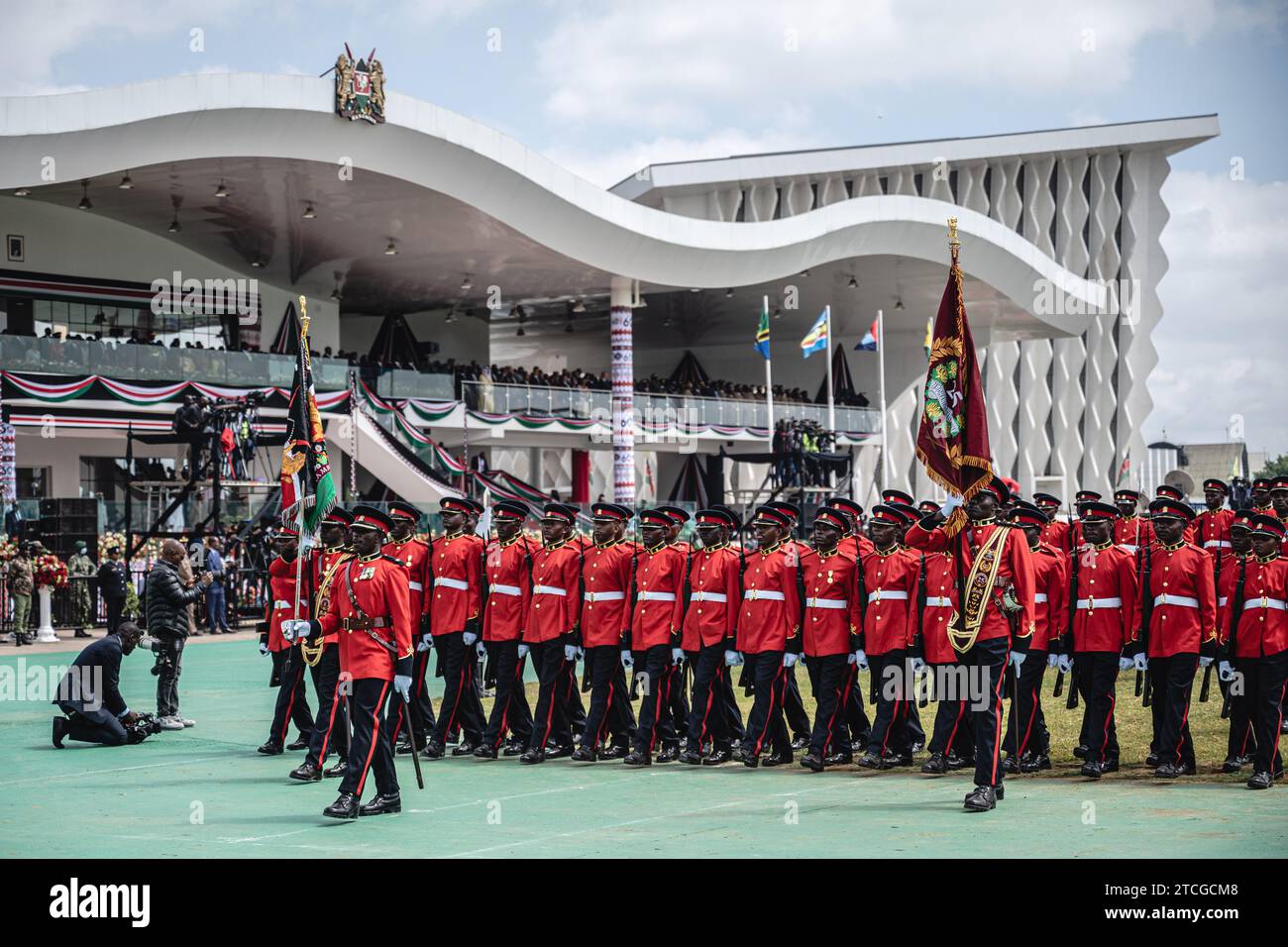 Nairobi, Dec. 12 each year. 12th Dec, 1963. Soldiers march during ...