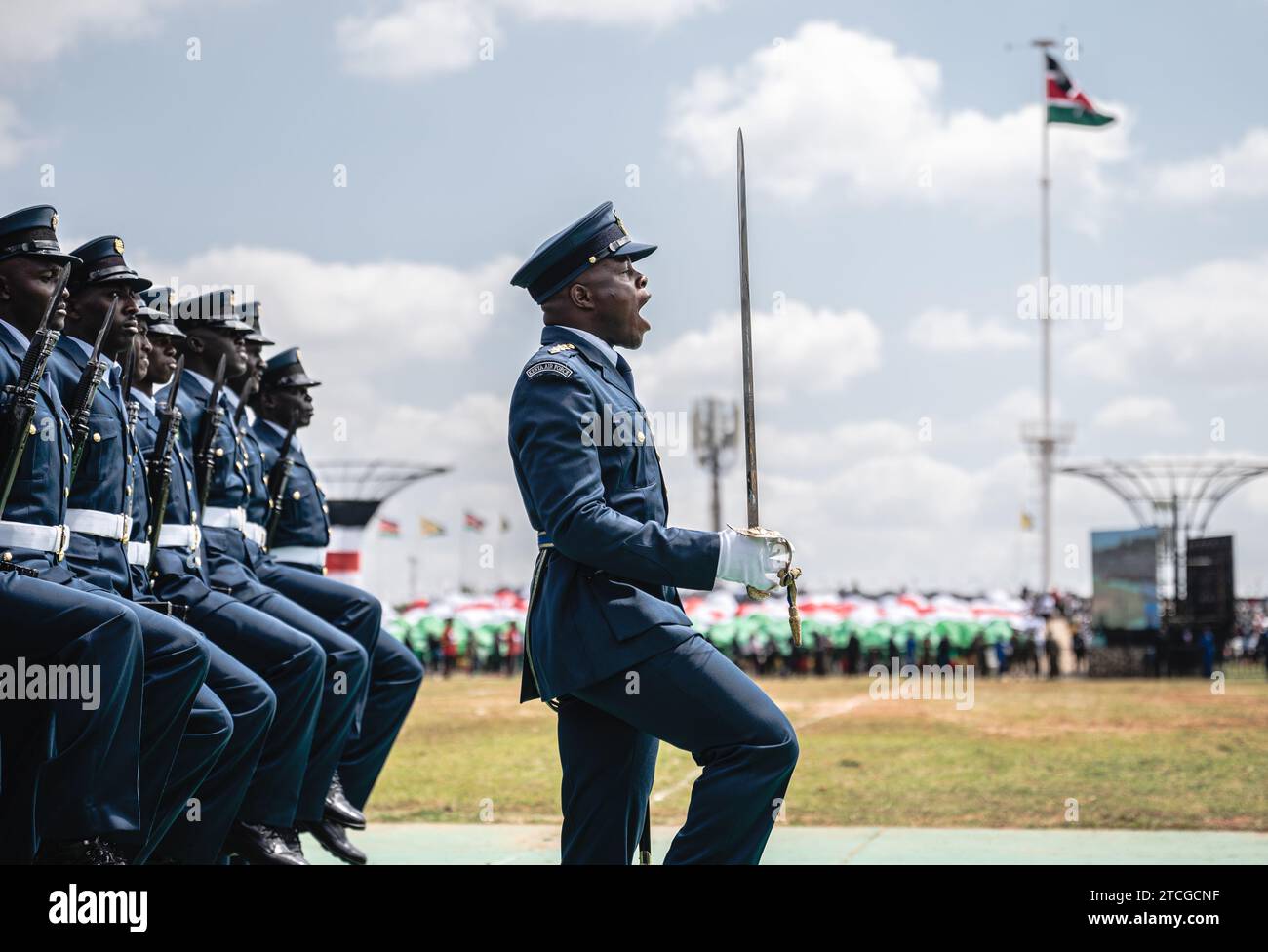 Nairobi, Dec. 12 each year. 12th Dec, 1963. Servicemen march during ...