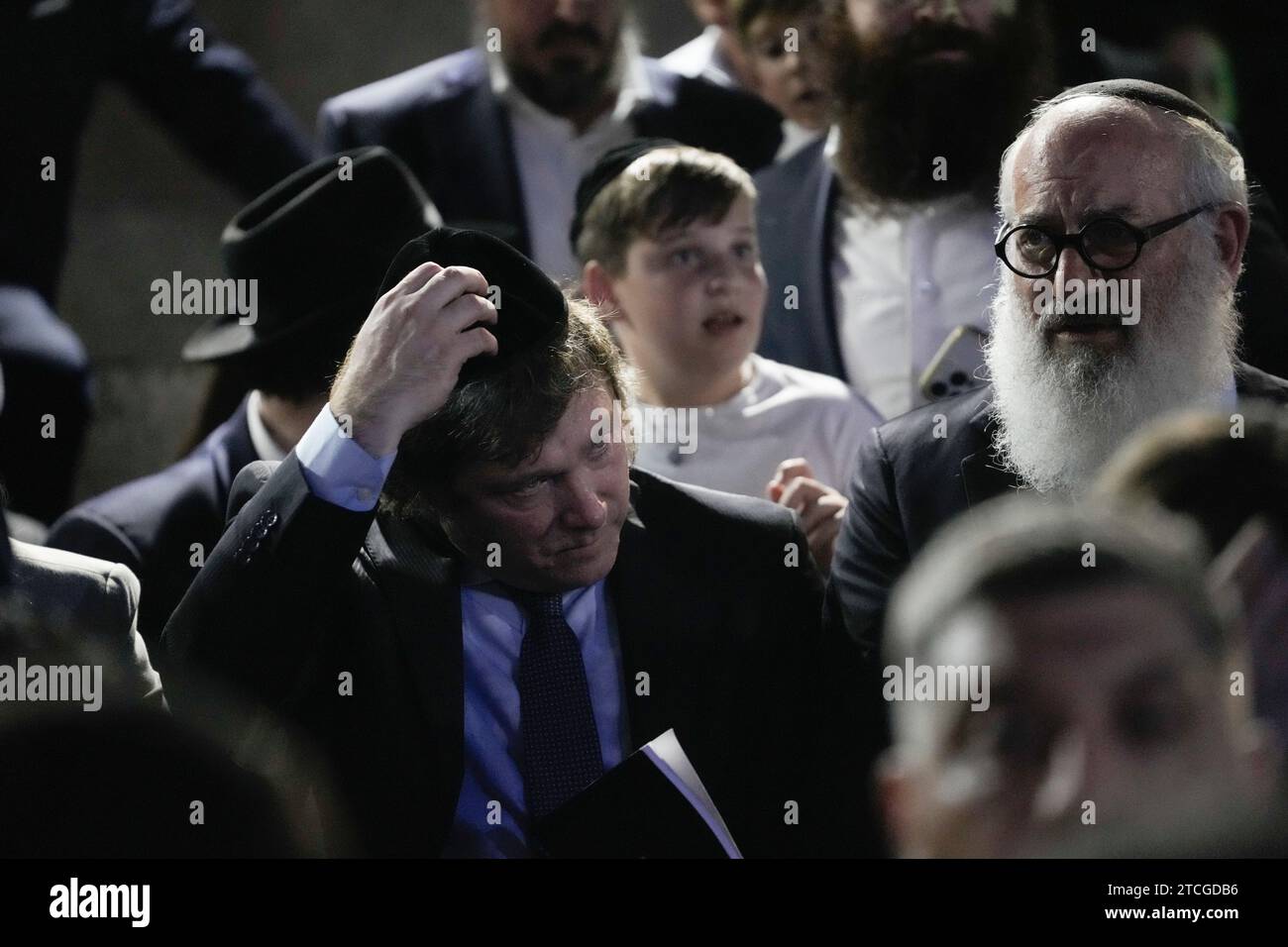 Argentina's new President Javier Milei attends a Hanukkah celebration ...