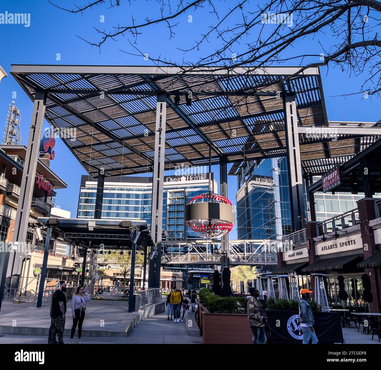 Atlanta, GA, USA: March 21,2022-An entrance to Truist Stadium in ...
