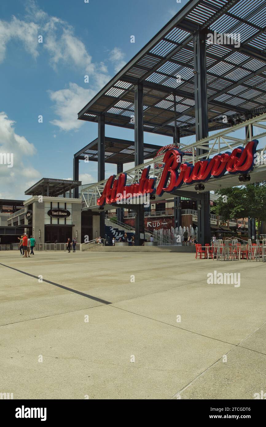 Atlanta, GA, USA: June 12,2021-An entrance to Truist Stadium in Atlanta ...
