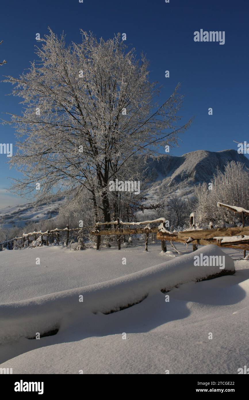 Winter in Romania Stock Photo - Alamy