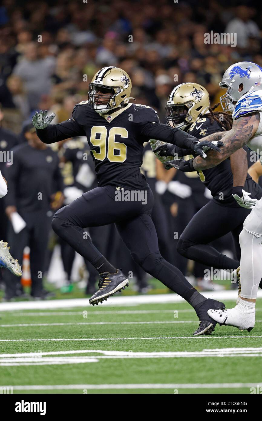 New Orleans Saints defensive end Carl Granderson (96) during an NFL ...