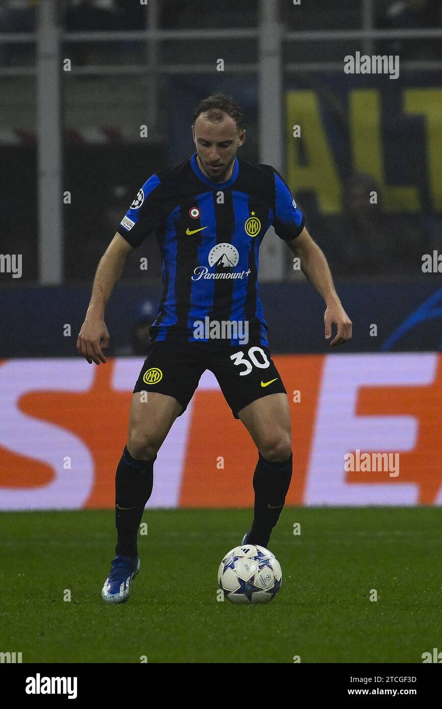 Milan, Italy. 12th Dec, 2023. Carlos Augusto of F.C. Inter during the ...