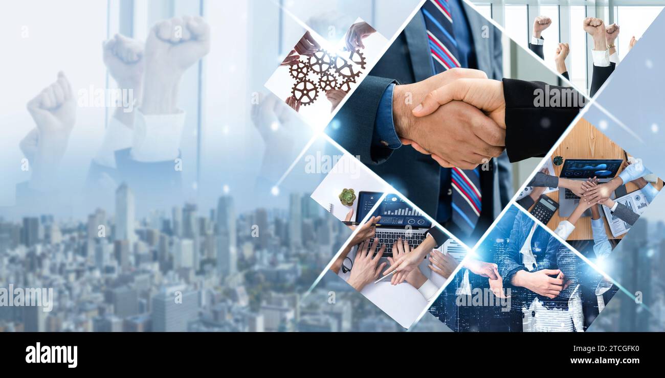 Teamwork and human resources HR management technology concept in ...