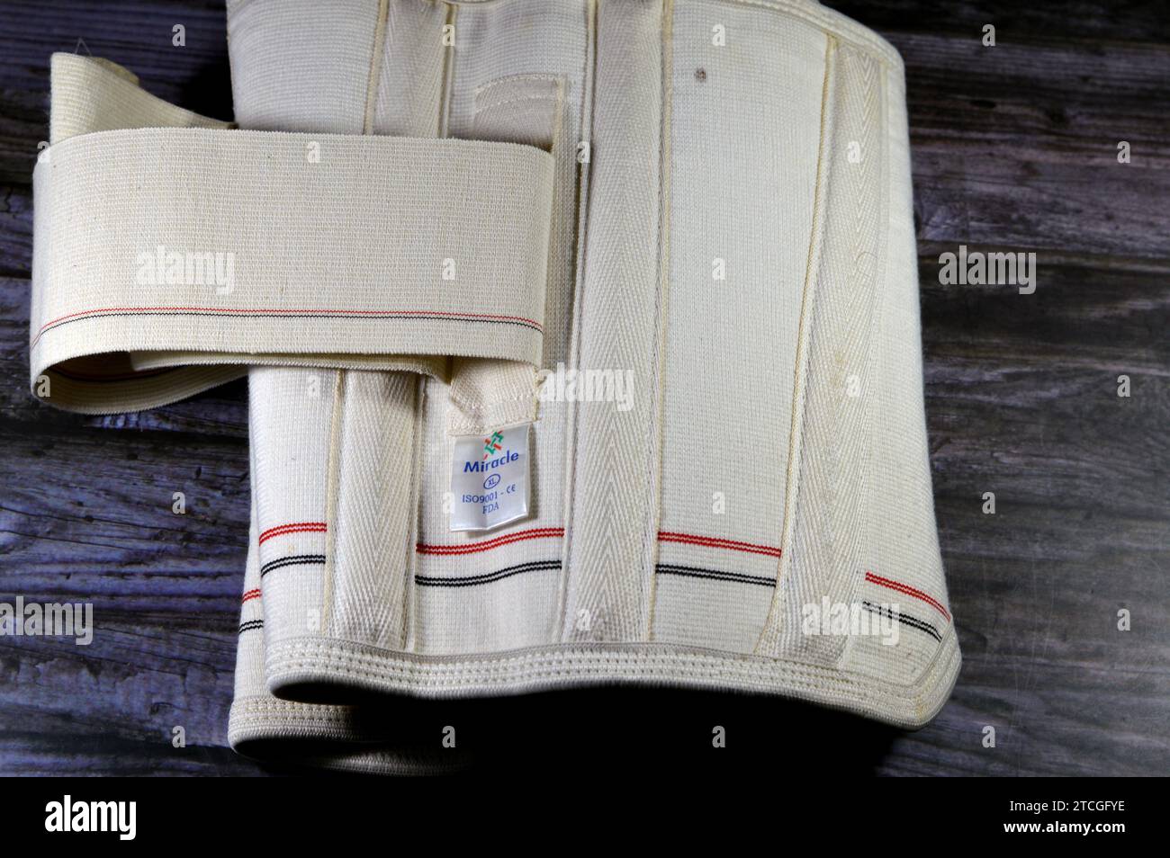 Cairo, Egypt, December 9 2023: Miracle lumbosacral support to mid and ...