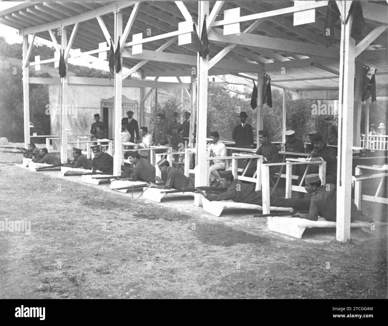 08/31/1916. National shooting in San Sebastián. Shooters Shooting in ...