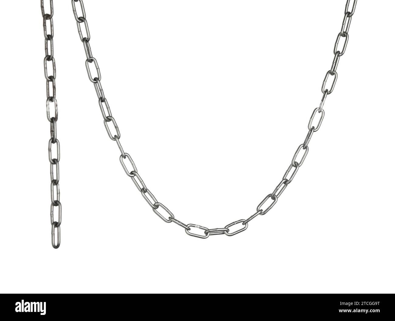 One common metal chain isolated on white Stock Photo - Alamy
