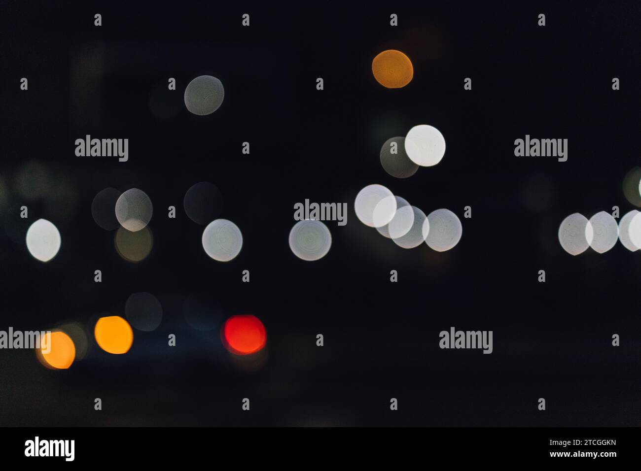 colorful dots, defocused city night lights bokeh Stock Photo - Alamy
