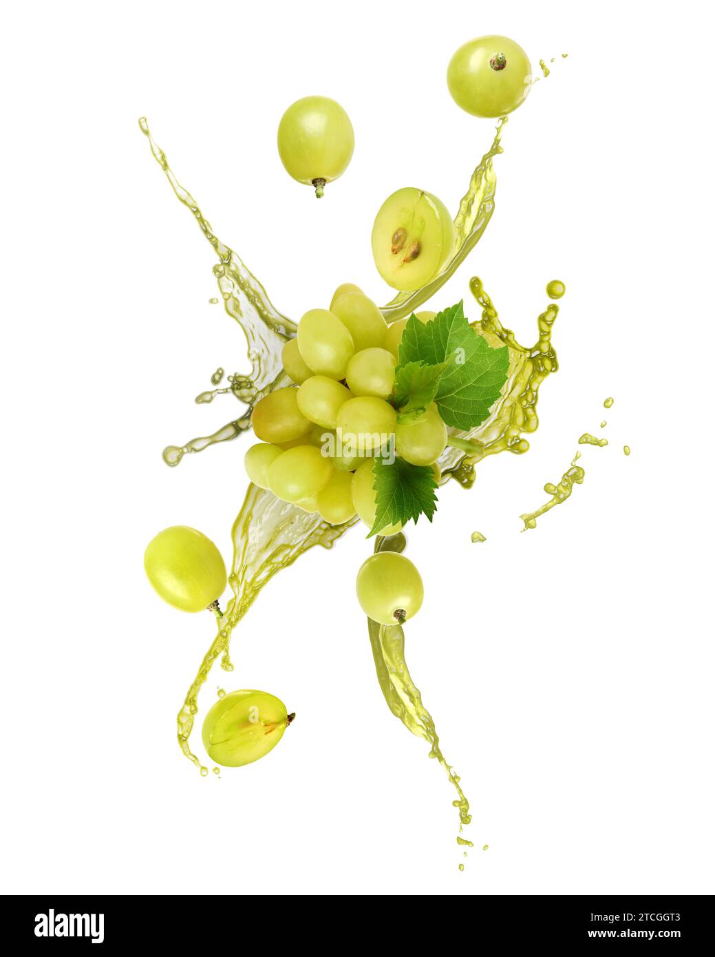 Grapes with splashing juice isolated on white Stock Photo - Alamy