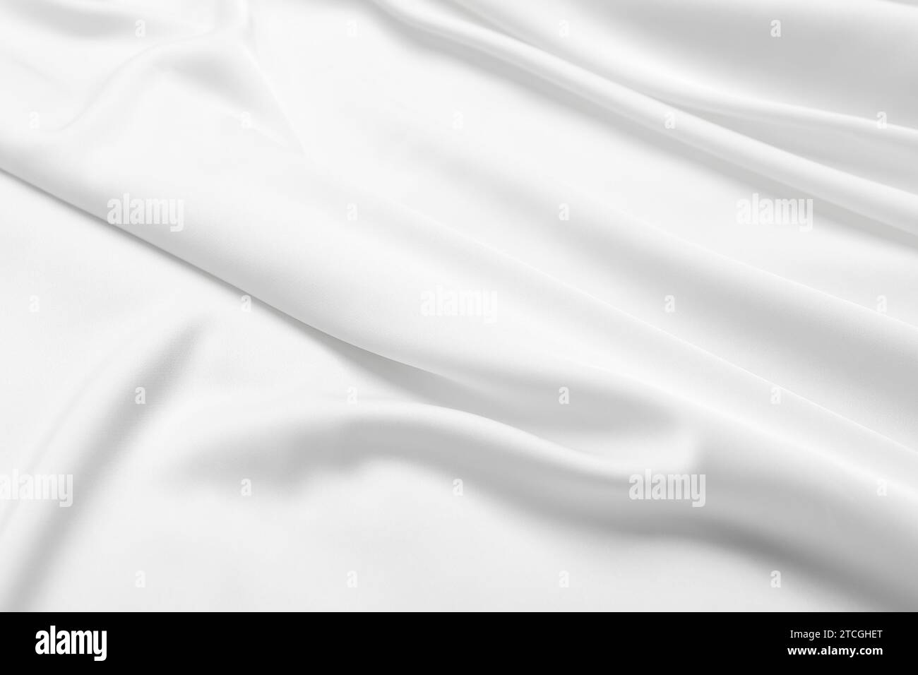 Texture of white silk ripple fabric as background, closeup Stock Photo ...