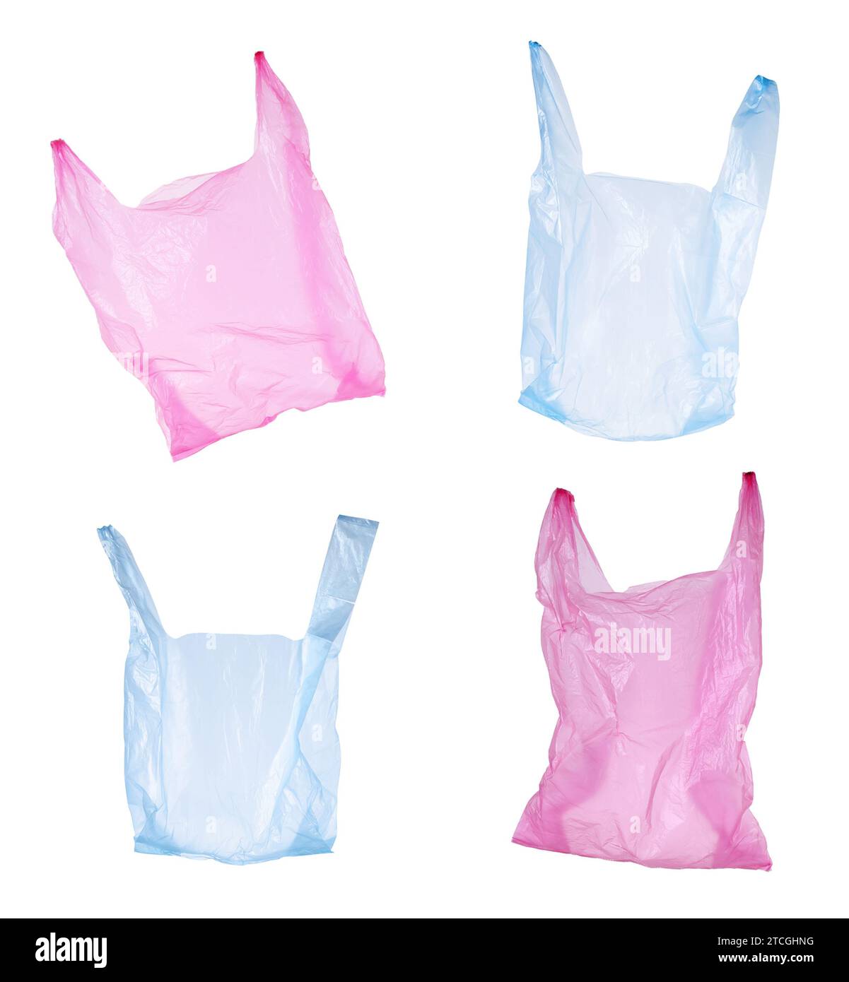 Empty plastic bags on white background, collection Stock Photo - Alamy