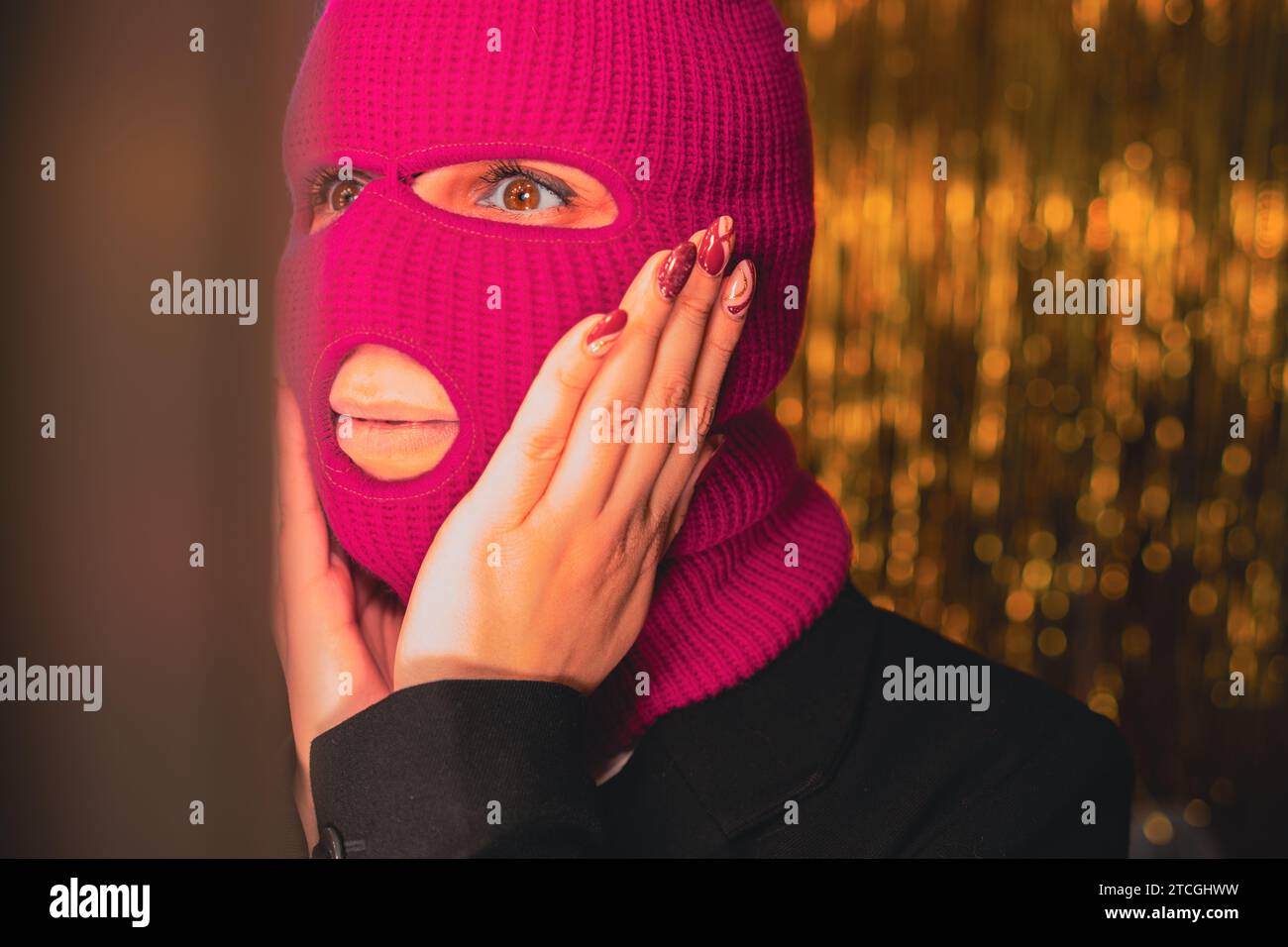 Pink balaclava hi-res stock photography and images - Alamy