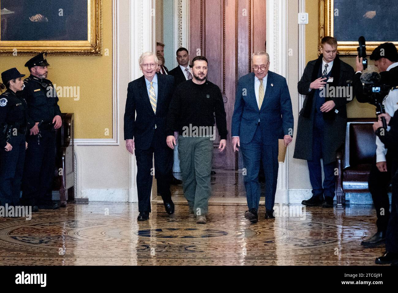 Washington, United States. 12th Dec, 2023. Volodymyr Zelenskyy walking ...