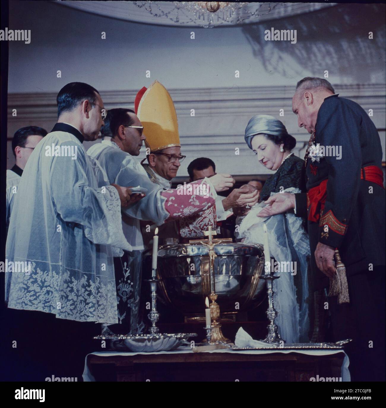 12/26/1963. Baptism of Infanta Elena María Isabel de Borbón, firstborn ...