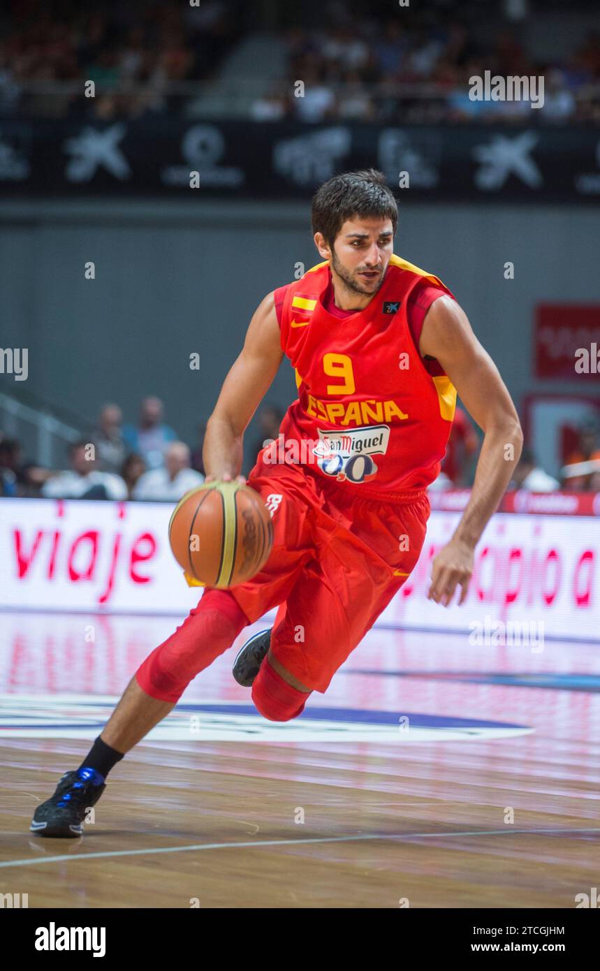 Madrid, August 23, 2013. Friendly Spanish basketball team - France ...