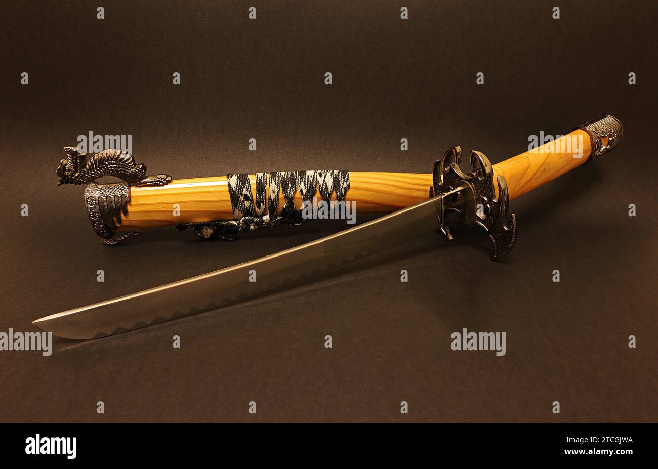 Japanese sword, a shorter version of the katana called Wakizashi Stock ...