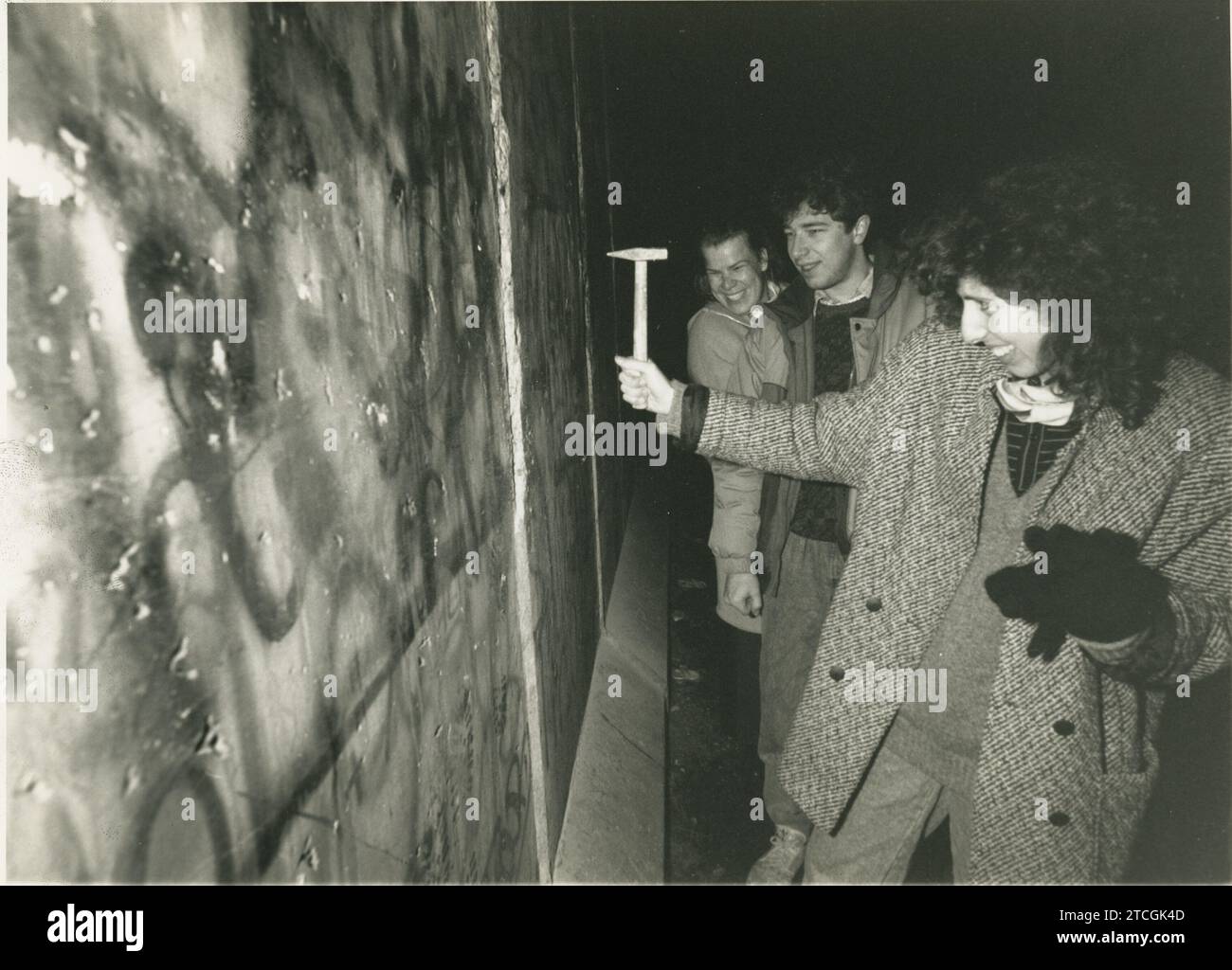 Belin (Germany), January 1990. Germans celebrating the fall of the ...