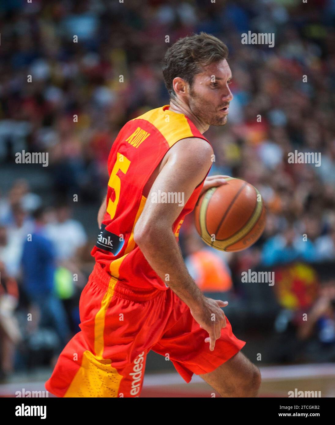 Madrid, August 23, 2013. Friendly Spanish basketball team - France ...