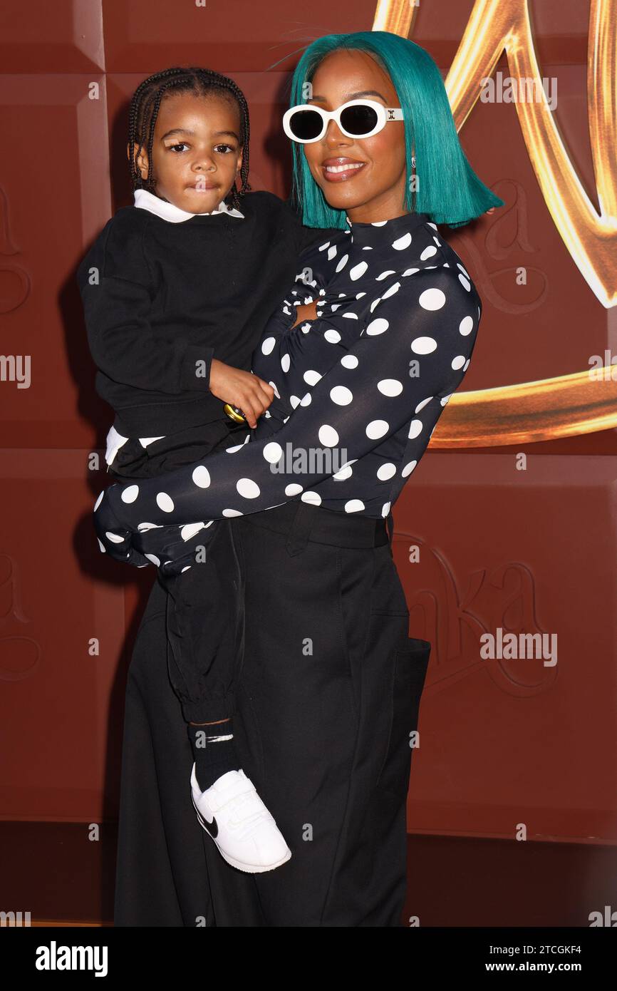 Noah Jon Weatherspoon, Kelly Rowland 12/10/2023 “Wonka” Los Angeles premiere held at the Regency ...