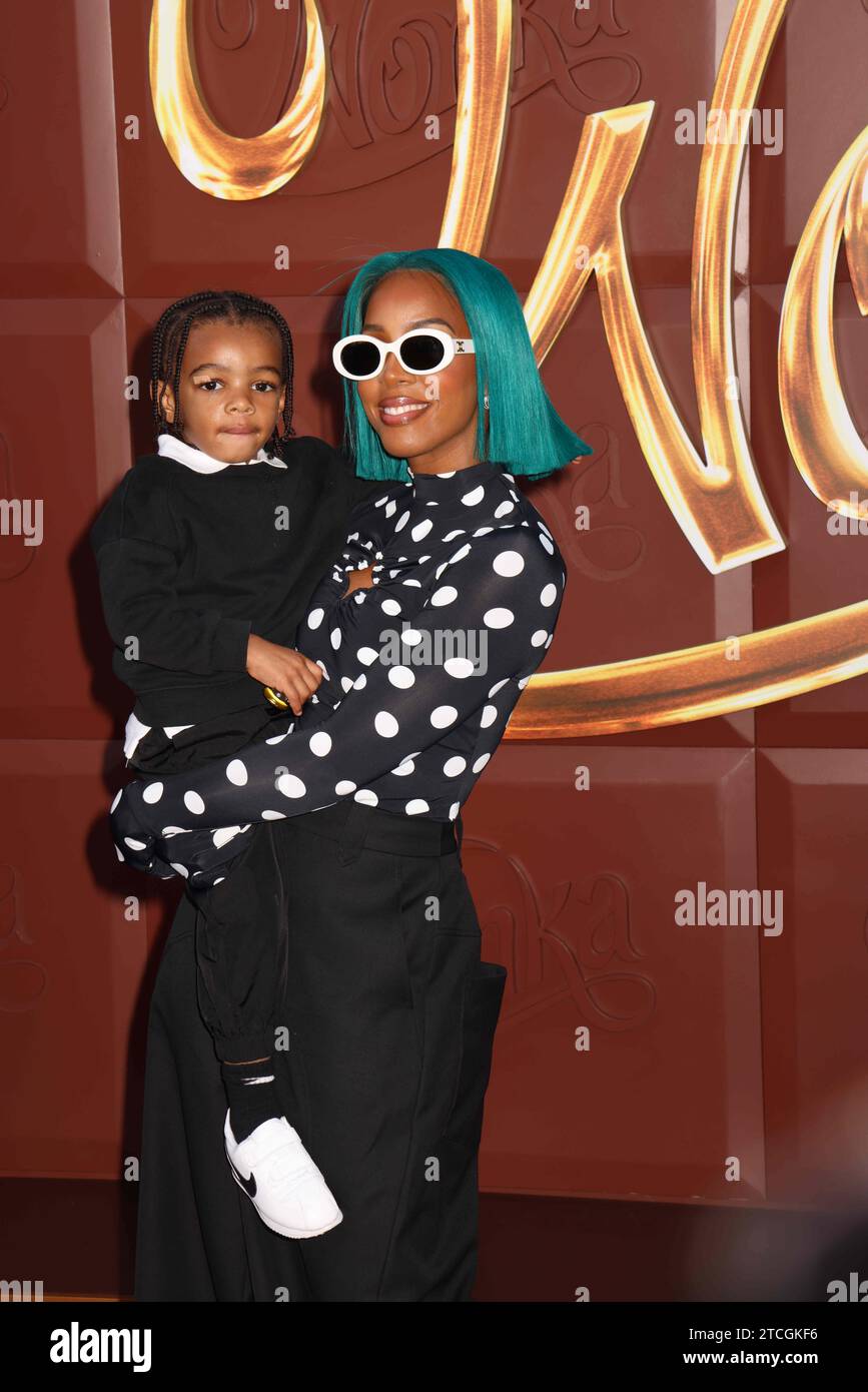 Noah Jon Weatherspoon, Kelly Rowland 12/10/2023 “Wonka” Los Angeles premiere held at the Regency ...