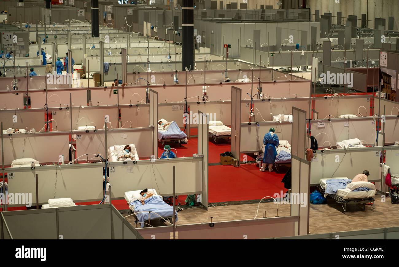 Madrid, 04/07/2020. Coronavirus crisis. Ifema Hospital. Interior of the ...