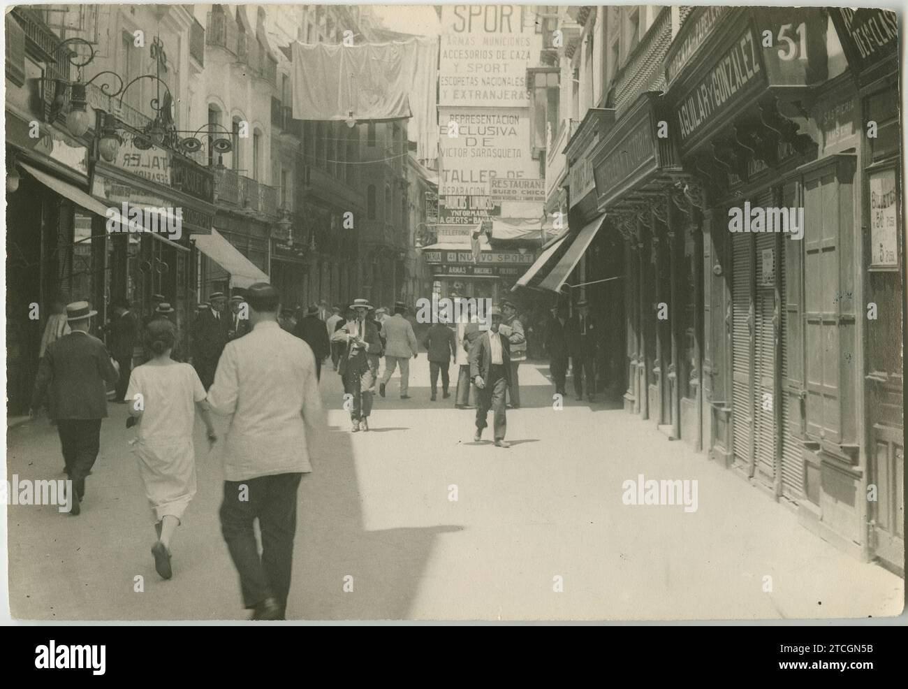 Seville, 1920 (CA.). Las Sierpes Street in the early 1920s. Credit ...