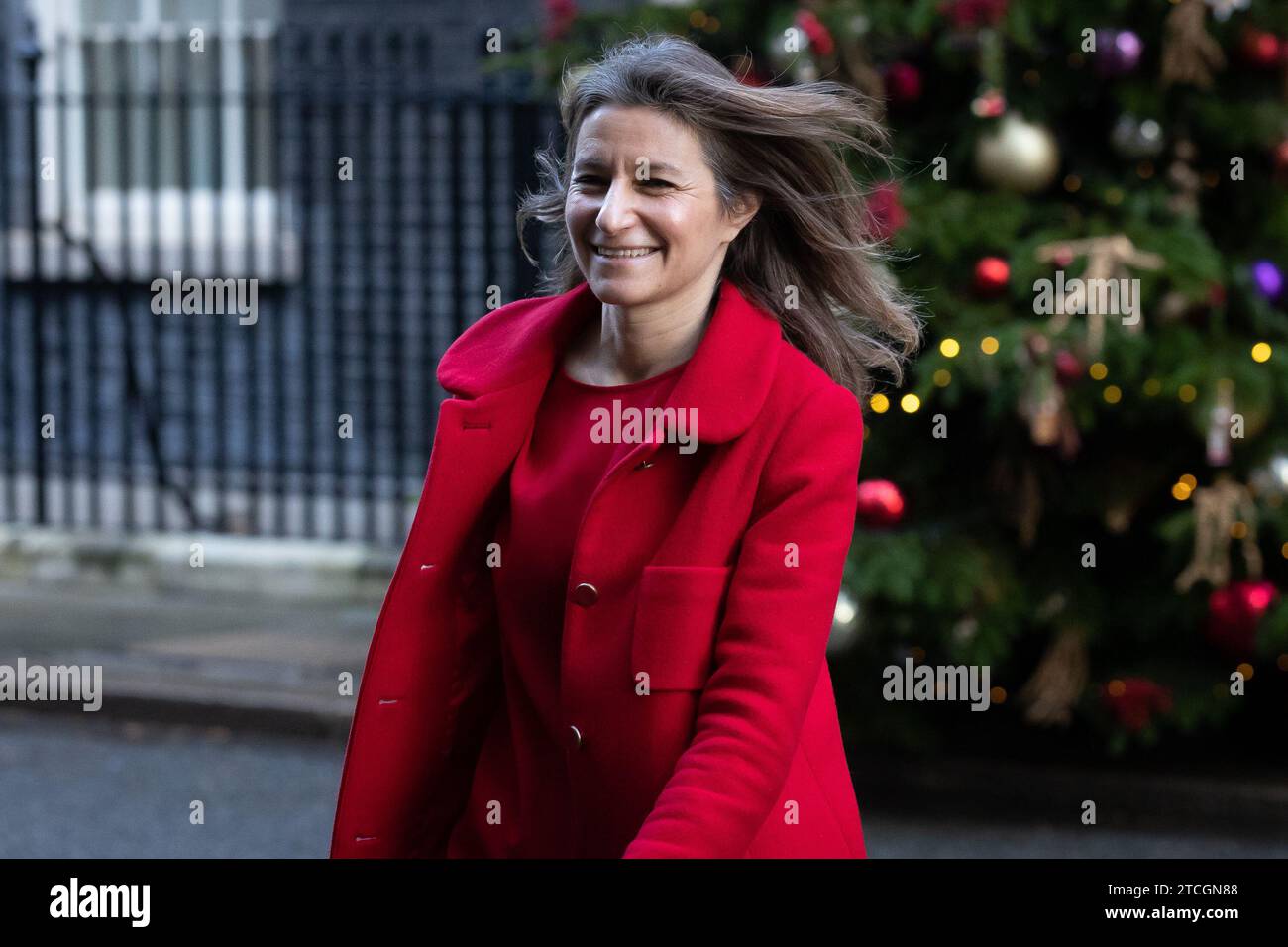 London, UK. 12th Dec, 2023. Lucy Frazer leaves 10 Downing Street after ...
