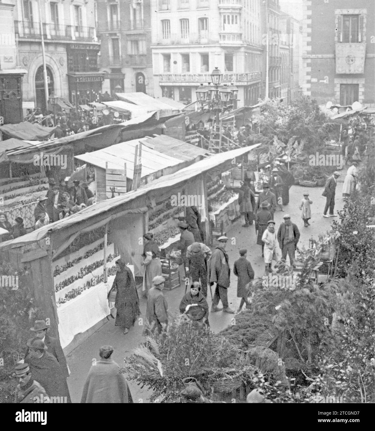 12/22/1916. The Christmas festivities in Madrid. An aspect of the Plaza ...