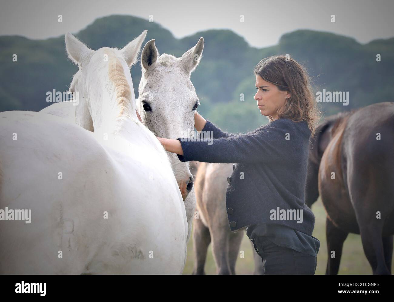 Seville, 03/04/2021. Interview with rejoneadora Lea Vicens at her ...