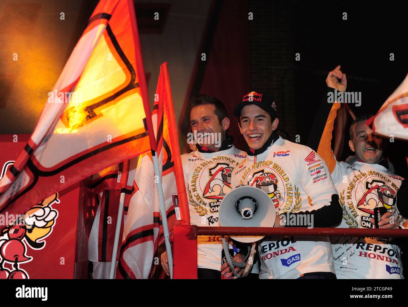 Barcelona. Cervera. 11/16/2013. Marc Marquez in Cervera. Ride. Rua ...