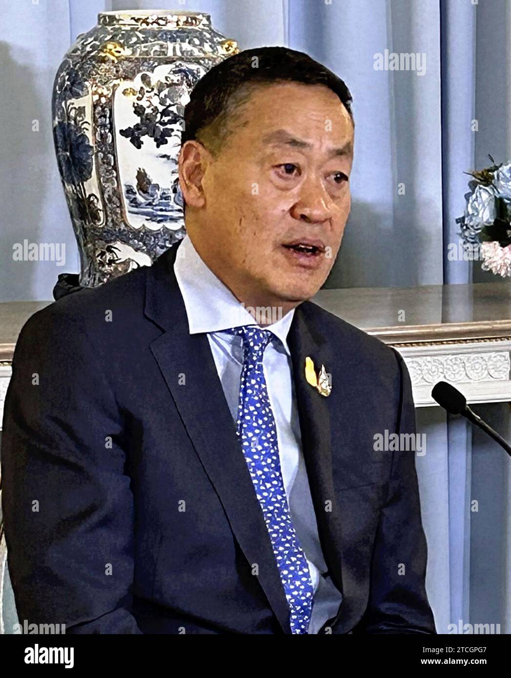 Thailand's Prime Minister Srettha Thavisin attends an interview by ...