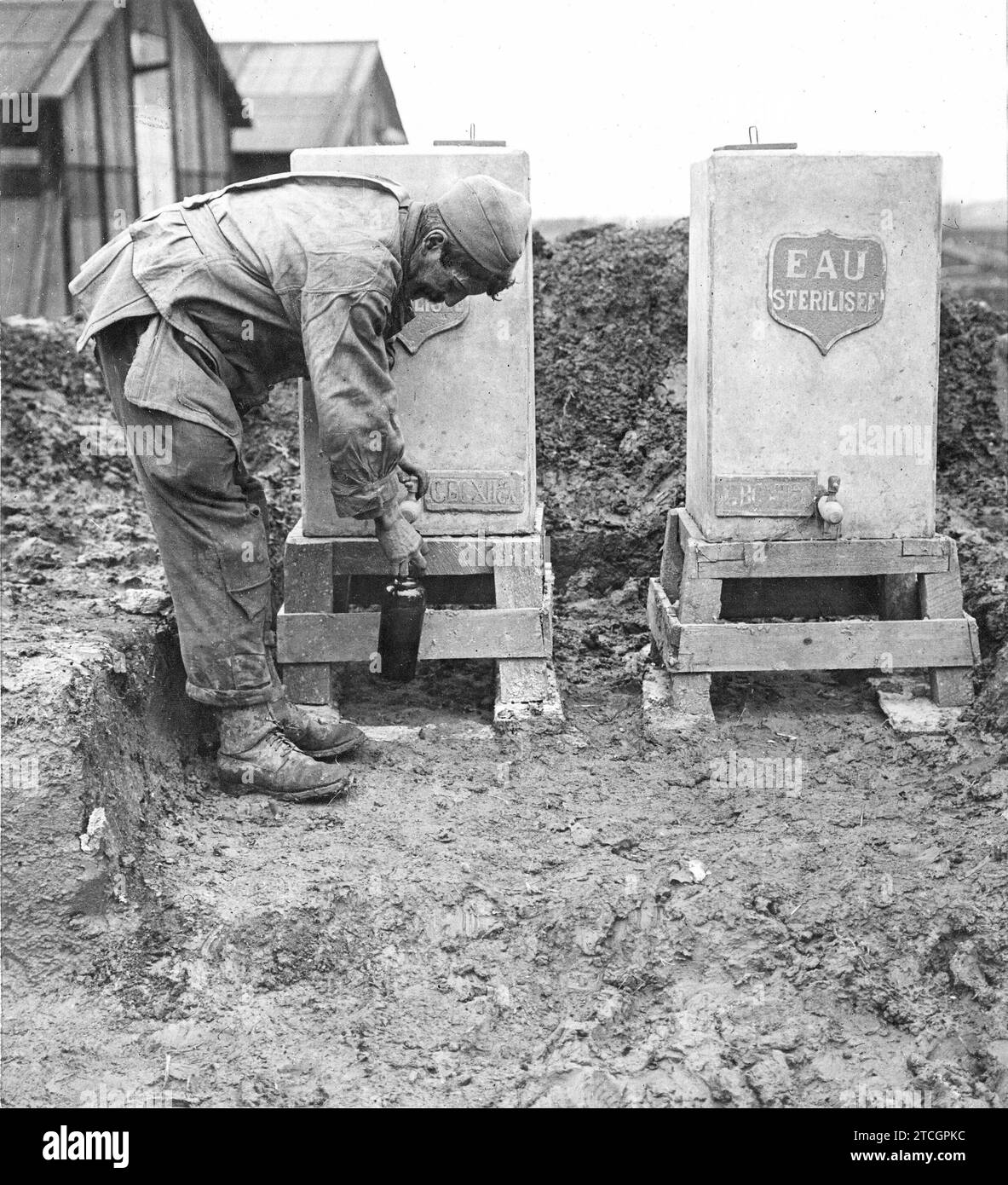 03/31/1917. On the Western Front. Sterilized Water Tanks Used by French ...