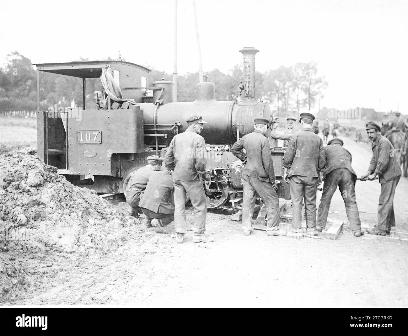 10/31/1916. On the Somme battle line. A light field train of those used ...
