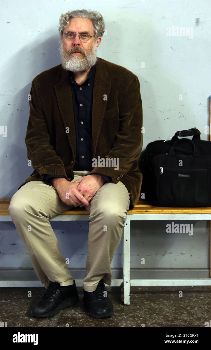 madrid, 8-11.2013.-interview with palentologist george churc.-photo ...