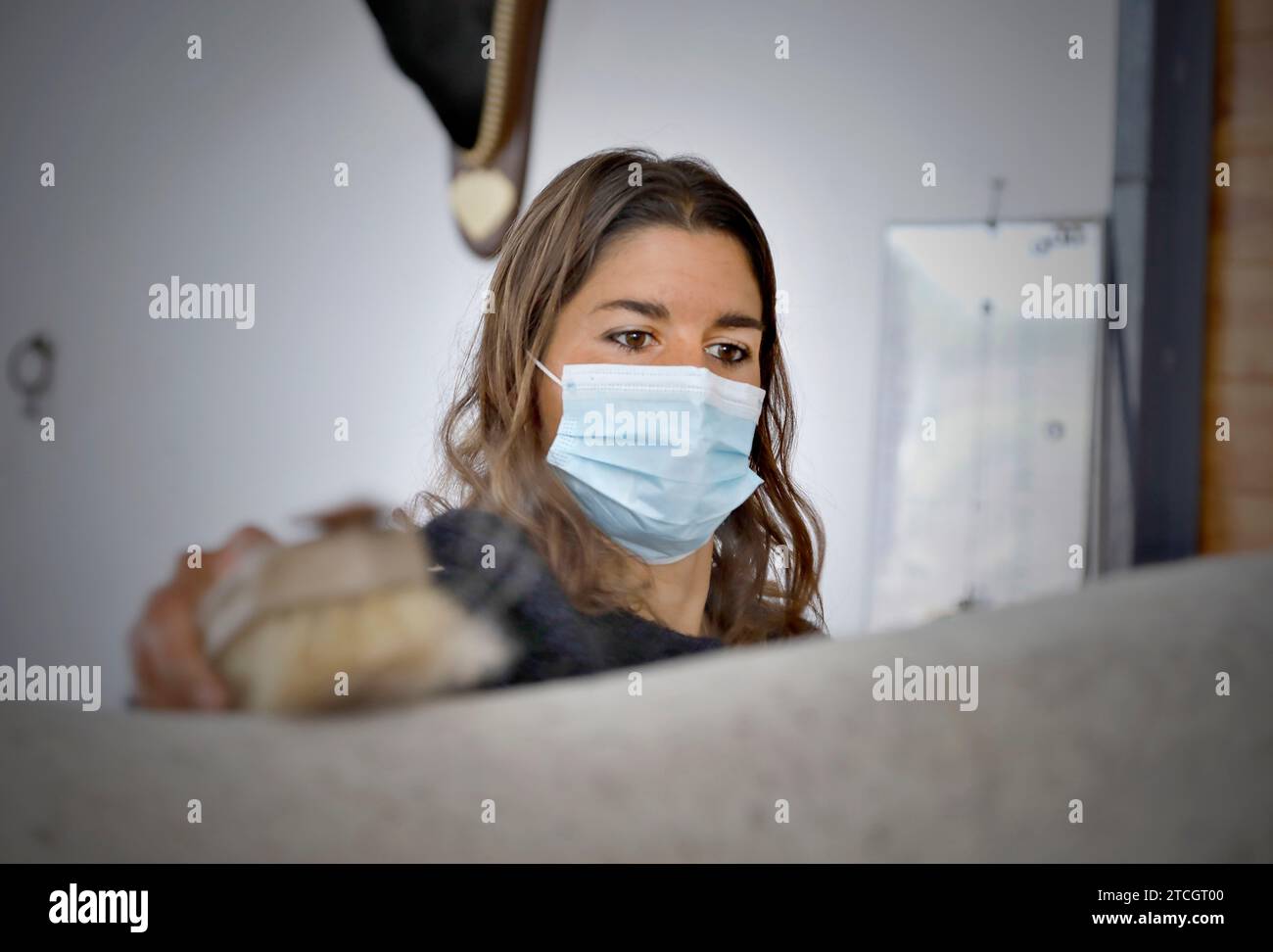 Seville, 03/04/2021. Interview with rejoneadora Lea Vicens at her Hinojos farm, on the occasion ...