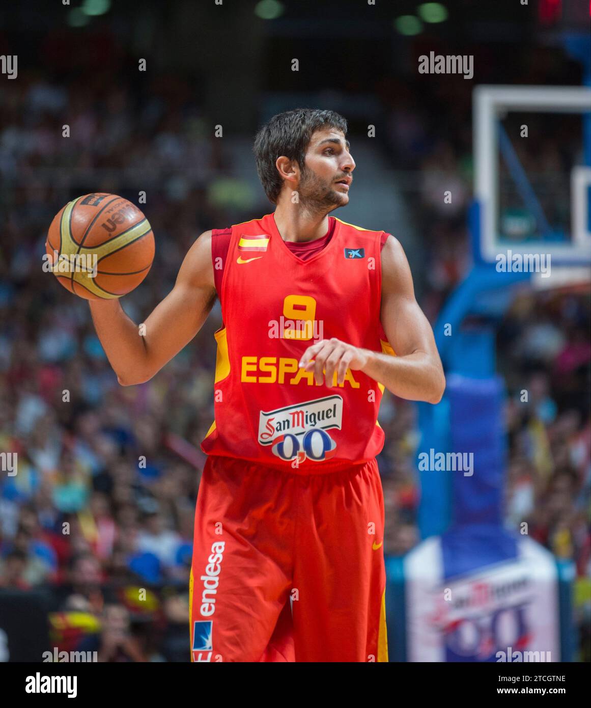 Madrid, August 23, 2013. Friendly Spanish basketball team - France ...