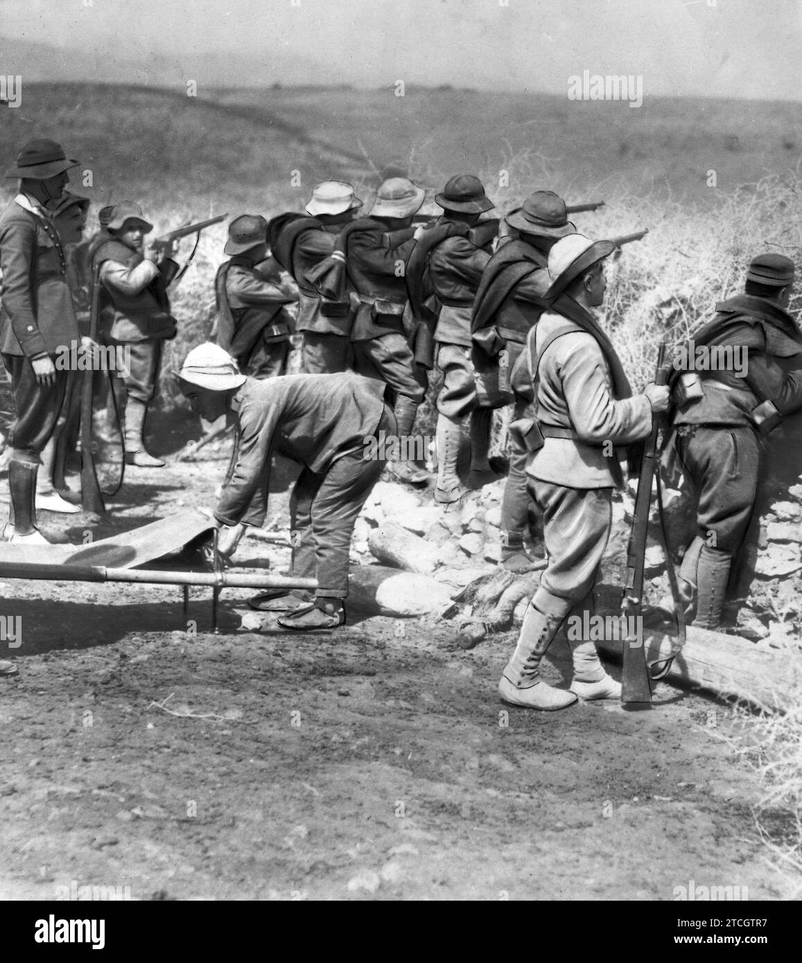 02/29/1924. Melilla. Of Recent Operations. Guerrillas shooting at the ...