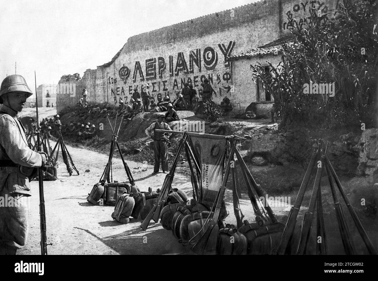 08/31/1917. The Allies in Athens French Troops Camped Awaiting the ...