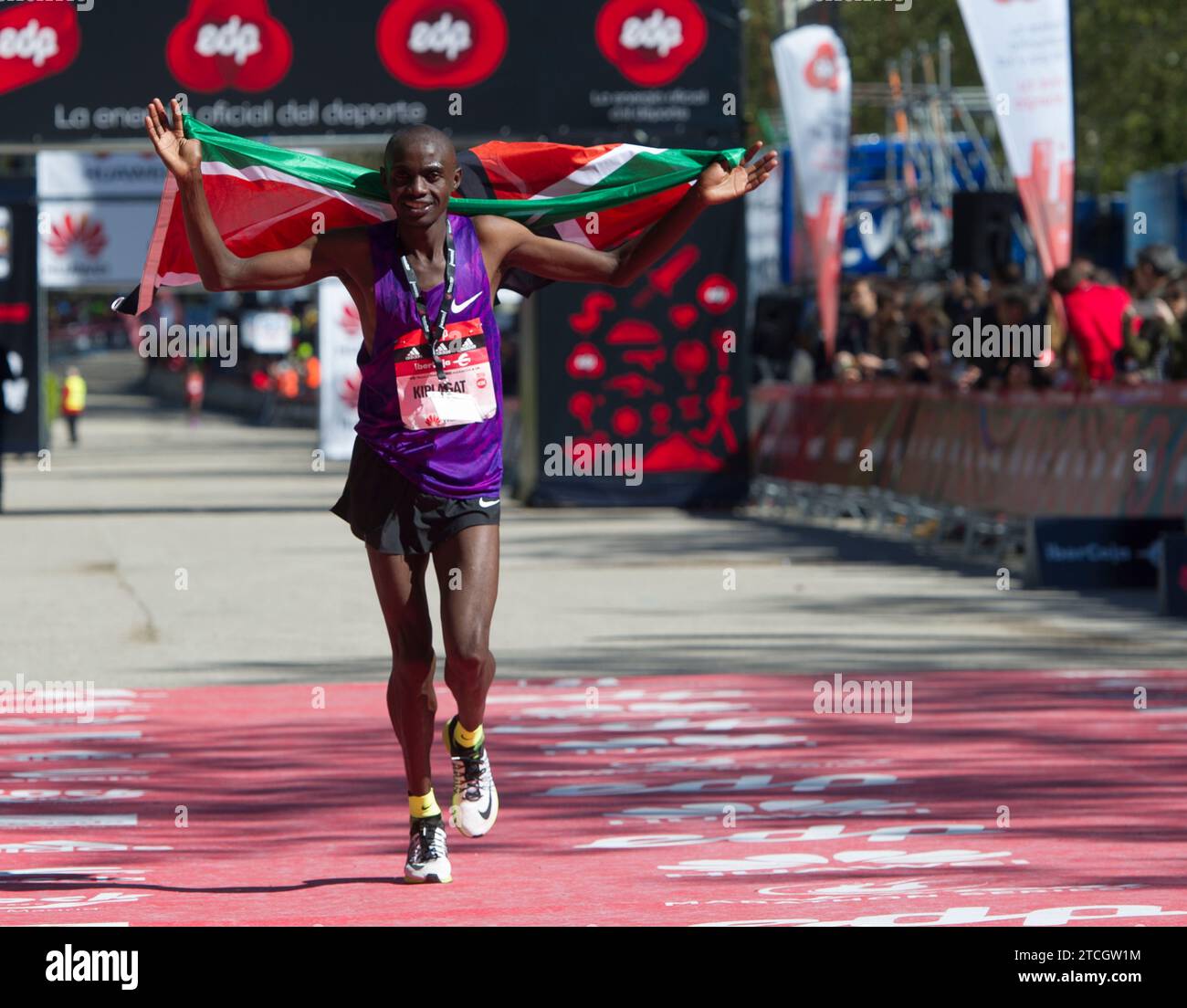 Madrid, 04/24/2016. Madrid Marathon. In the image, Peter Kiplagat, the ...