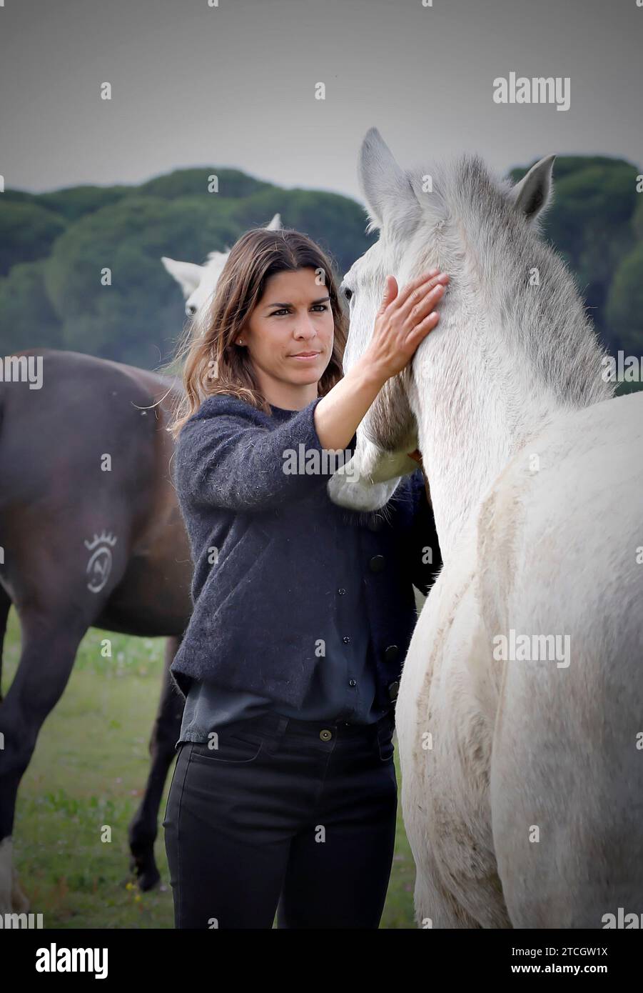 Seville, 03/04/2021. Interview with rejoneadora Lea Vicens at her Hinojos farm, on the occasion ...