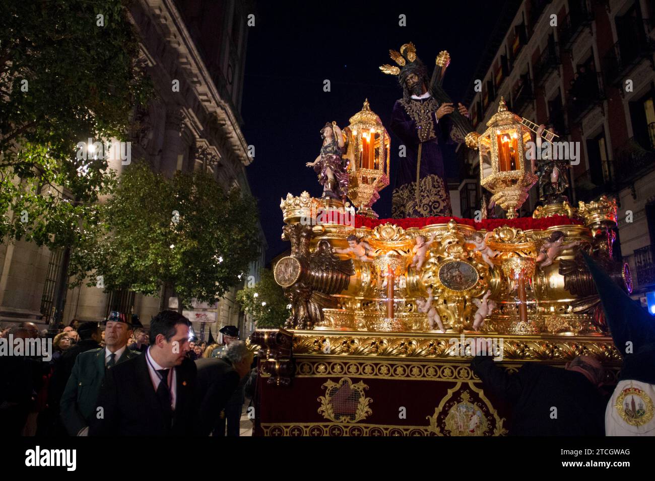 Madrid, 03/18/2016. Holy Week, Holy Thursday. Procession of Our Father ...
