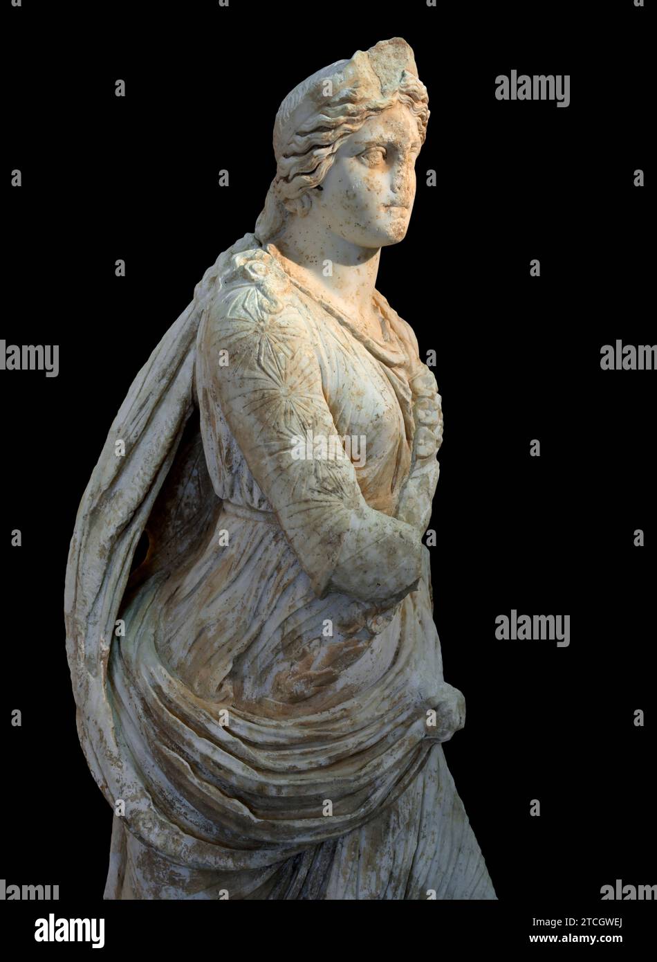 Statue of Isis Pelagia, (of the open sea), protector of sailors. The ...