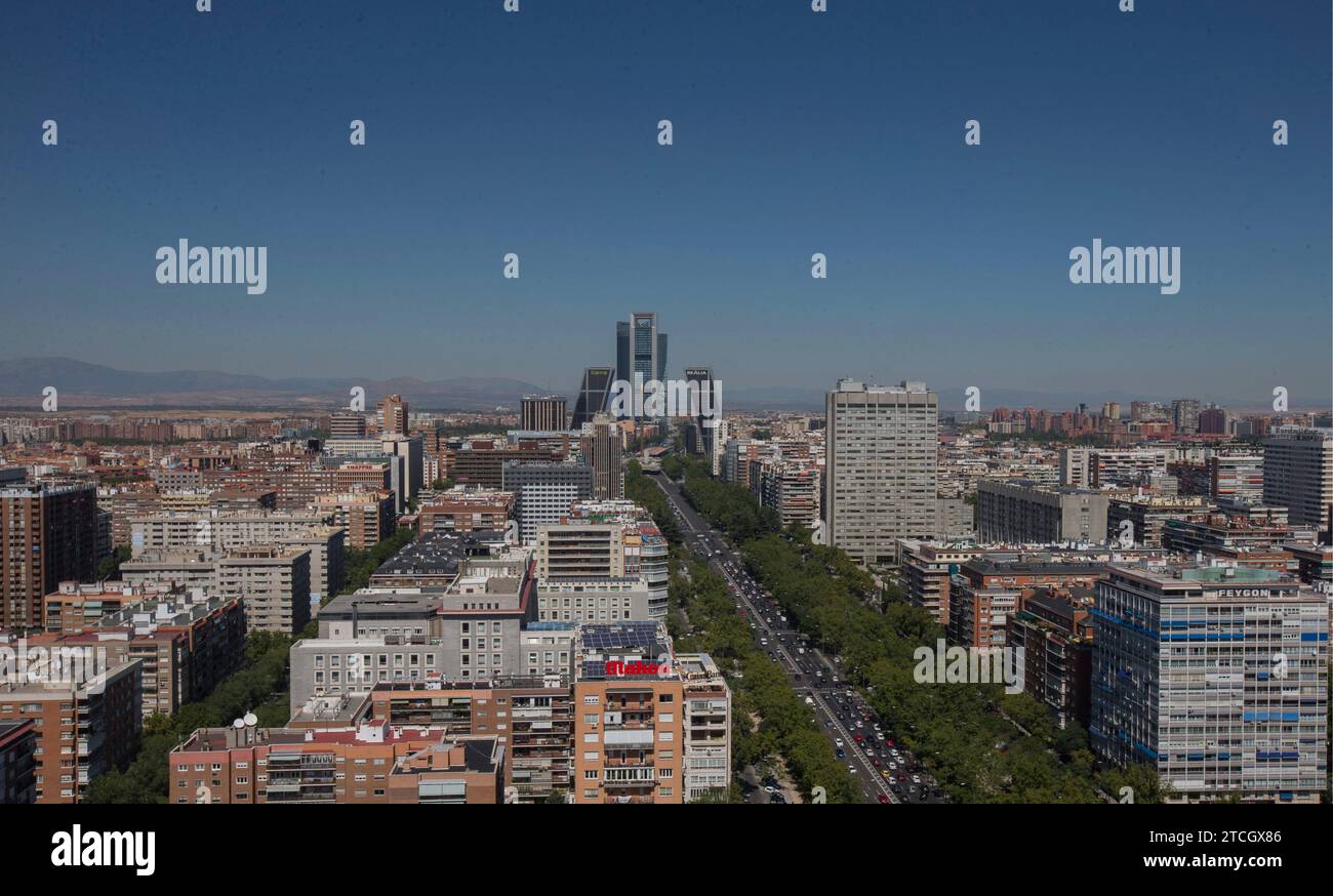 Madrid, September 12, 2013. Views from the Europa Tower. Plaza de ...