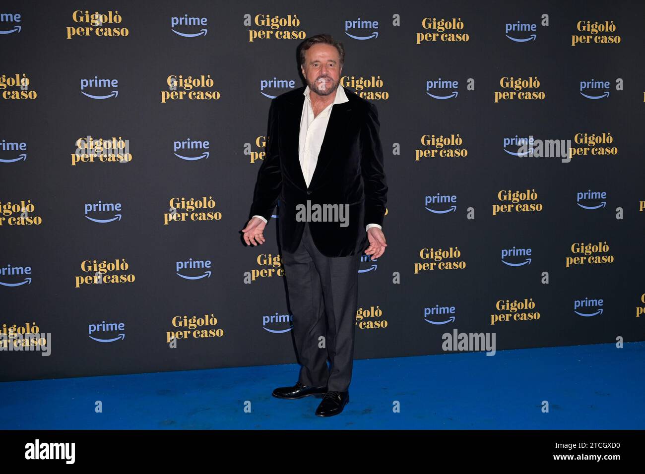 Rome, Italy. 12th Dec, 2023. Christian De Sica attends the blu carpet ...