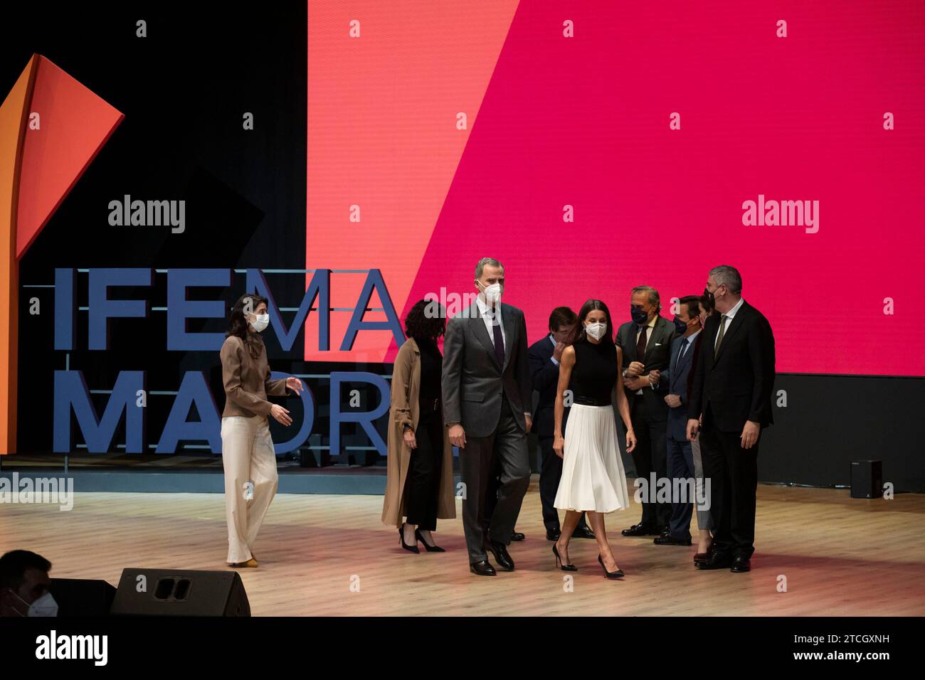 Madrid, 04/13/2021. Ifema Presents its new Logo. Ss.Mm. attend the ...