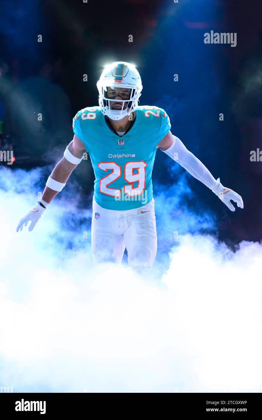 Miami Dolphins safety Brandon Jones (29) reacts during player ...