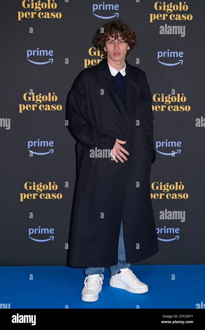 Rome, Italy. 12th Dec, 2023. Mattia Carrano attends the blu carpet of ...
