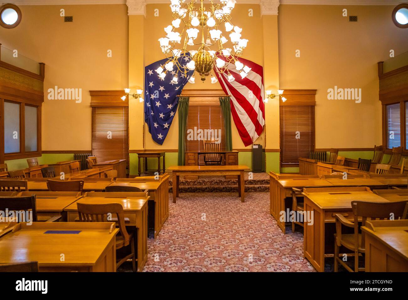 Phoenix, AZ, USA - Nov 3, 2022: The large meeting hall of House Chamber ...